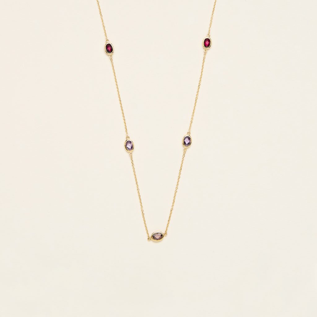 Colier din aur galben 14K Droplet lung - Bijuterii aur dama